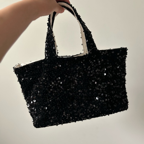 Bags | Canvas Sequin Tote | Poshmark